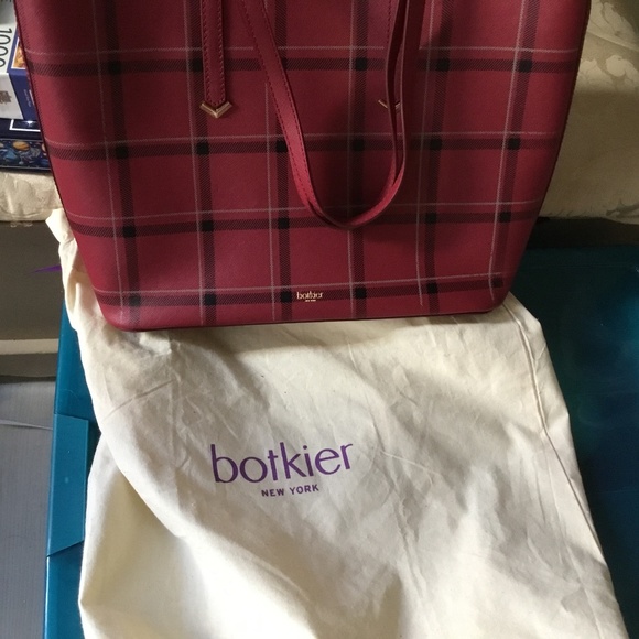 Botkier | Bags | Botkier Medium Tote Red Plaid | Poshmark